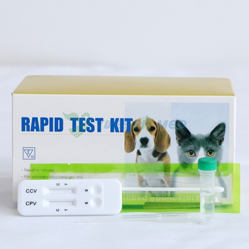 YSENMED Veterinary Rapid Test Strips CPV Ag + CCV Ag Canine Parvo Virus ...